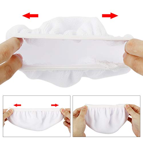 X AUTOHAUX 5pcs 9-10 Inch White Soft Mircrofiber Car Wax Polishing Bonnet Buffing Pad Washable Covers Polisher Waxing Tools 9" 10"