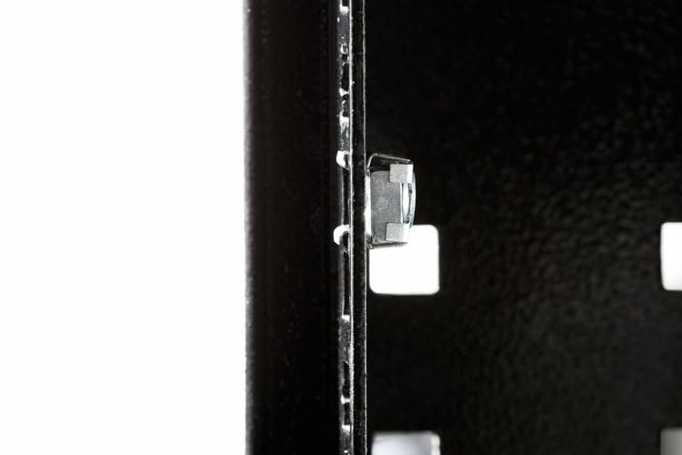 CablesAndKits Rack Mount Cage Nuts with Screws, 10-32, Qty 100. Cage Nuts and Screws for use in equipment racks that have square mounting holes and use clip in style cage nuts. 100 Cage Nuts and 100
