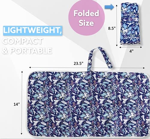 Portable Diaper Changing Pad - Waterproof Foldable Baby Changing Mat - Travel Diaper Change Mat - Lightweight Changing Pads for Baby - Baby Changer (Blue Animal), (BCP)