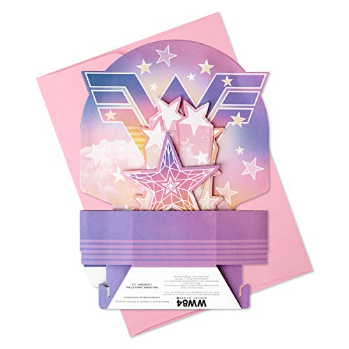 Hallmark Wonder Woman Paper Wonder Pop Up Musical Birthday Card (Plays Wonder Woman Theme)
