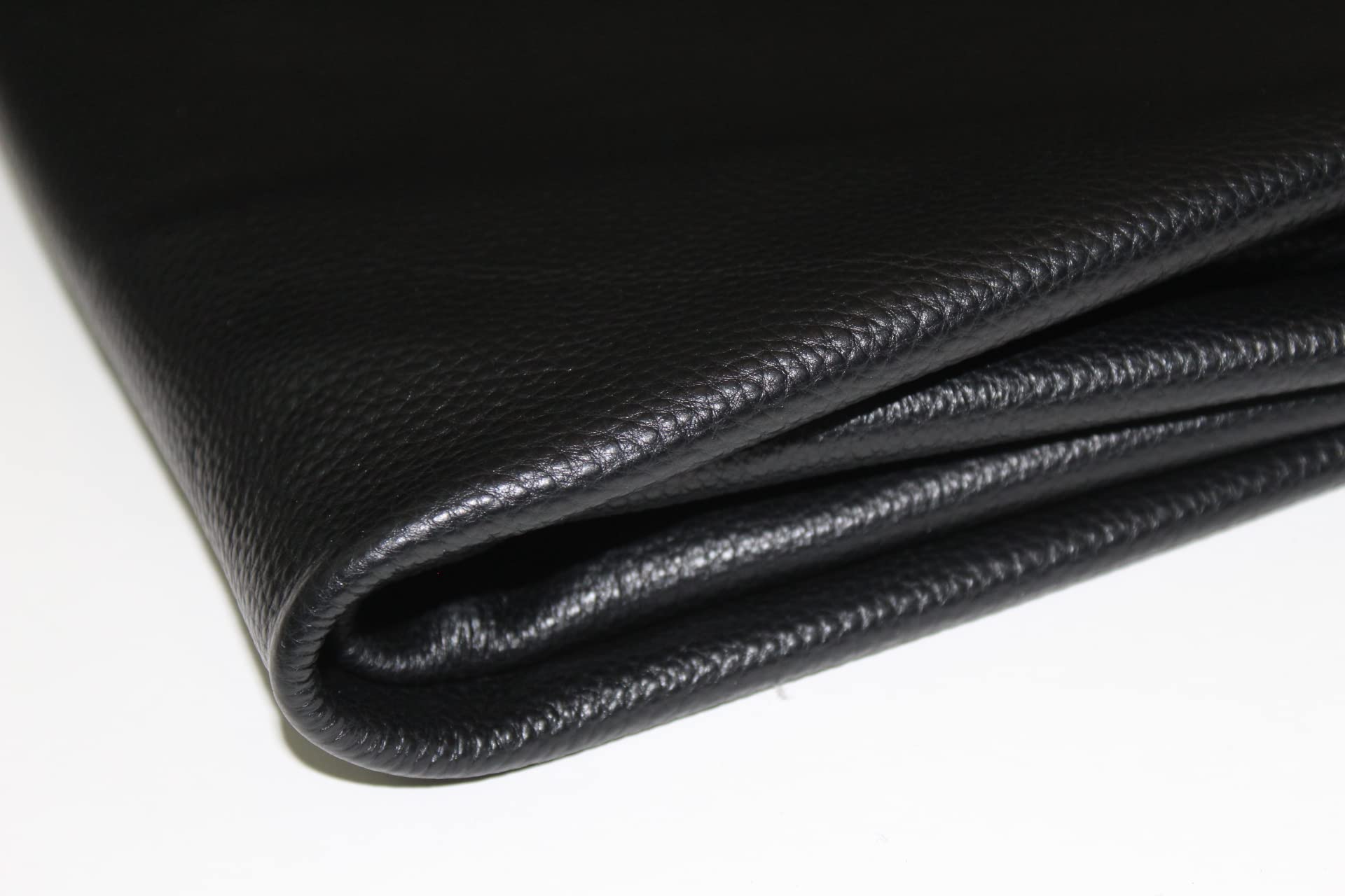 16 SQFT Top Grain Cowhide Black Leather for DIY, Sewing, Crafting, Tooling, Furniture and Upholstery with Embossed Texture – Thickness 1mm and 2-3 oz