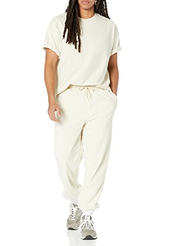 Amazon Aware Men's Oversized Heavyweight Cotton Short-Sleeve T-Shirt, Beige, 3X-Large