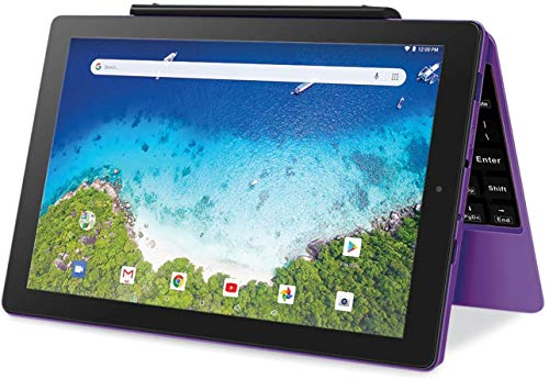 2016 Newest Premium High Performance RCA Viking Pro 10.1" 2-in-1 Touchscreen Laptop Computer Tablet Quad-Core Processor 1G Memory 32GB Hard Drive Detachable-Keyboard Webcam Android 5.0 Lollipop Purple