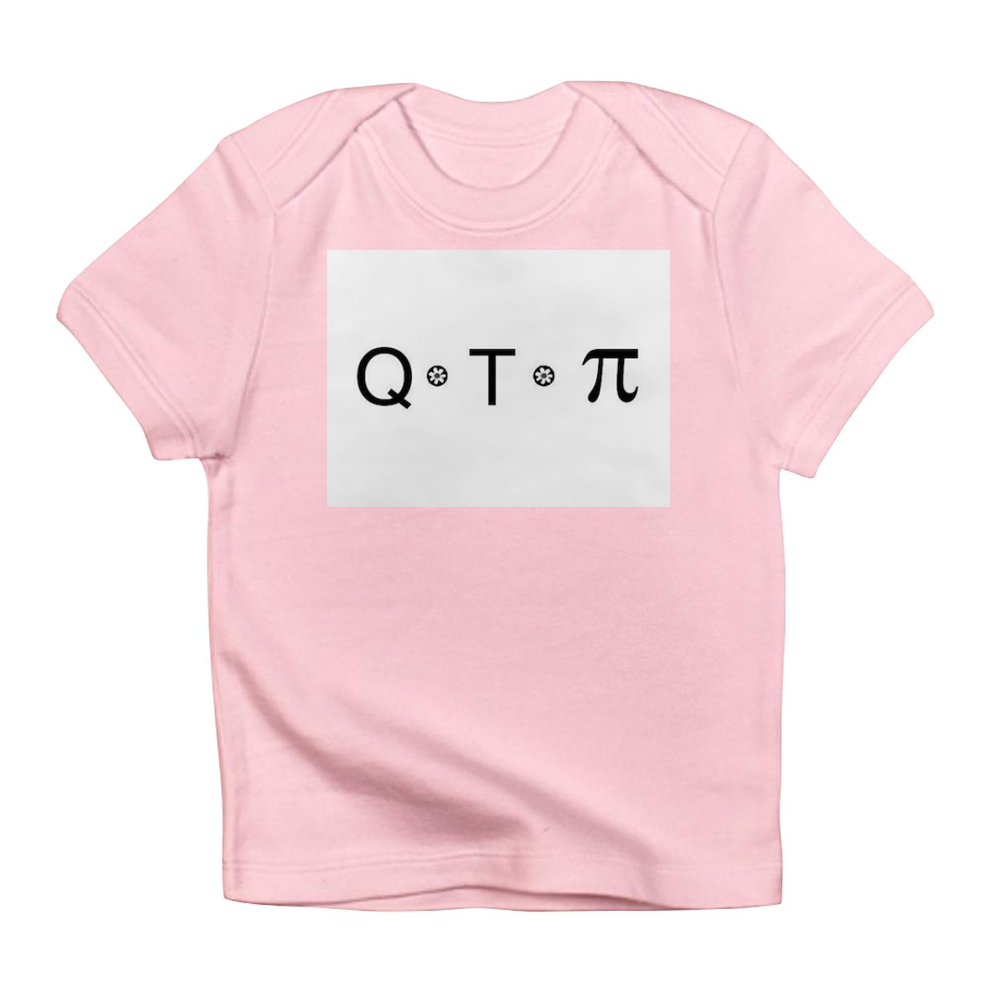 CafePress Cutie Pie = Q T Pi Genius Shirt Infant T Shirt Short Sleeve Baby Graphic T-Shirt Petal Pink