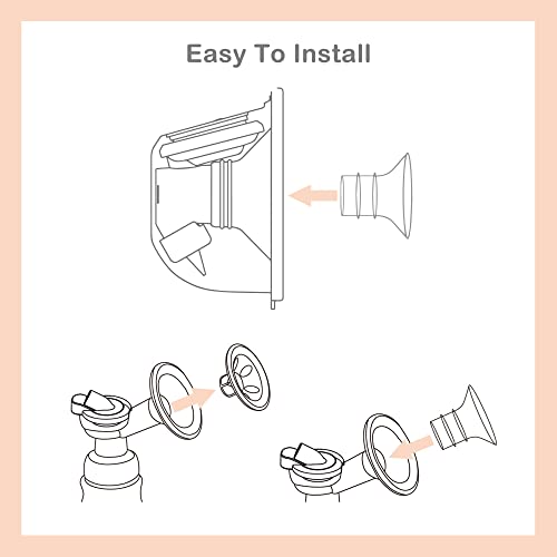 QIUXQIU Wearable Breast Pump Accessories Replacement Parts Flange Inserts 21mm for QIUXQIU 24mm Breast Pump BPA-Free (21mm)