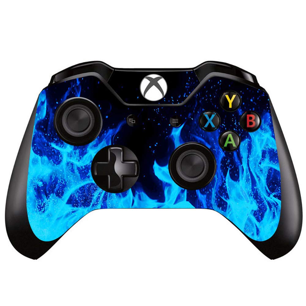 4PCS Vinyl Decal Skin Sticker Protective Cover Skin for Xbox One Controller(Flame)