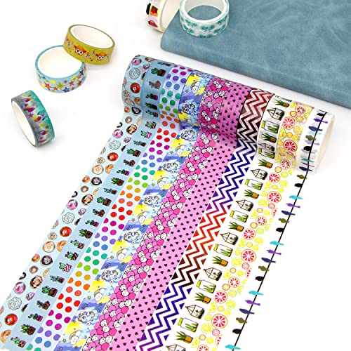 Hwook 30 Rolls Gold Foil Washi Tape - 15mm Wide Cute Masking Tape for Scrapbook, Bullet Journal, Planner, Arts & Crafts