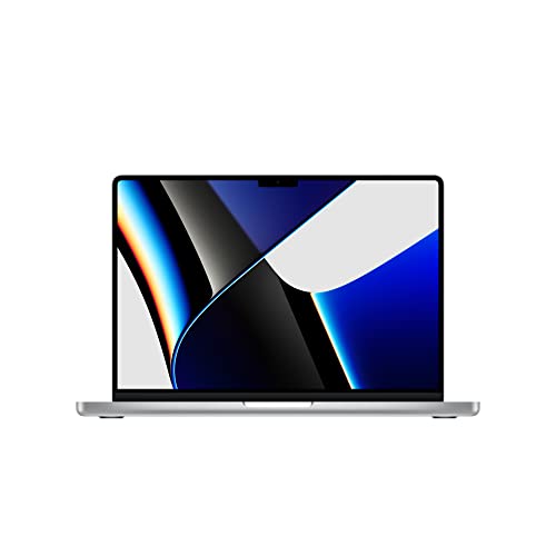 2021 Apple MacBook Pro with Apple M1 Pro Chip 10-core CPU (14-inch, 16GB RAM, 1TB SSD Storage) (QWERTY English) Silver (Renewed Premium)