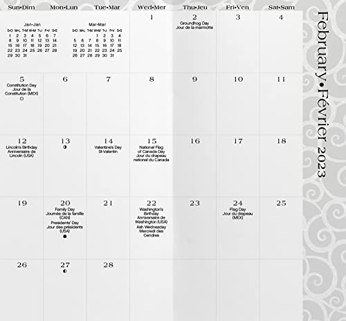 2023-2024 Silver Glitter (Bilingual French) Pocket Planner