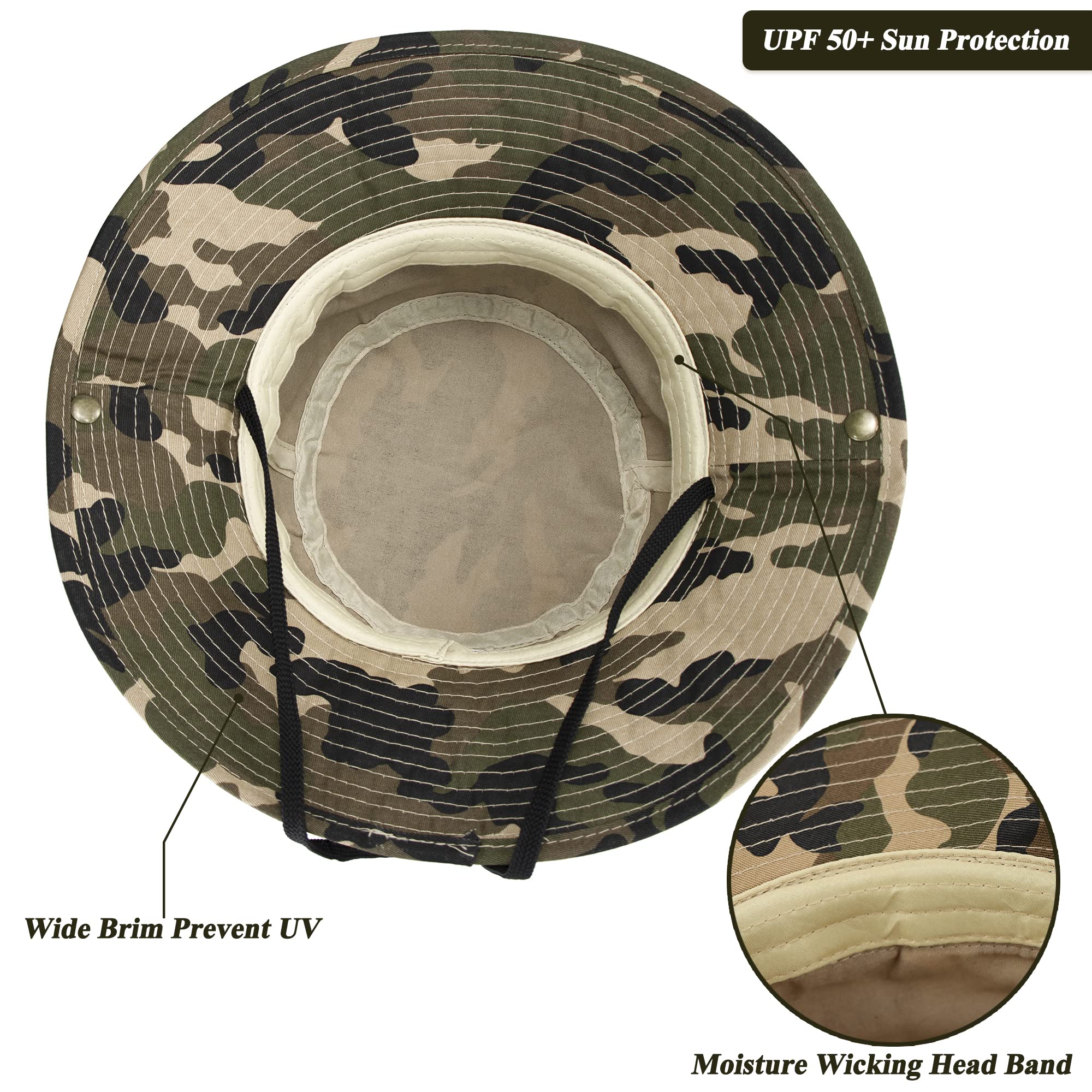Toddler Sun Hat Bucket Boys-Camouflage Fishman Cap Packable (Camo,52cm Suggest for 2-3years Old Kids)