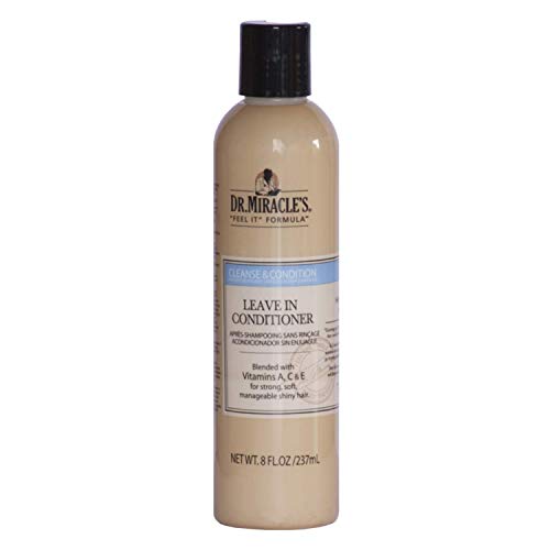 Dr. Miracle's Leave In Conditioner, Blended with Vitamins A, C & E for Strong, Soft, Manageable Shiny Hair, 8 Ounce