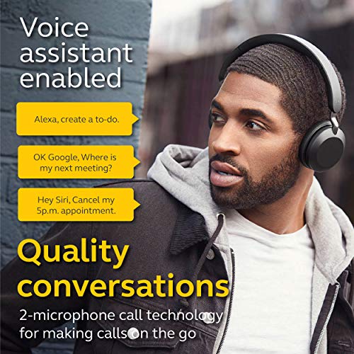 Jabra Elite 45h, Titanium Black β On-Ear Wireless Headphones with Up to 50 Hours of Battery Life, Superior Sound with Advanced 40mm Speakers β Compact, Foldable & Lightweight Design