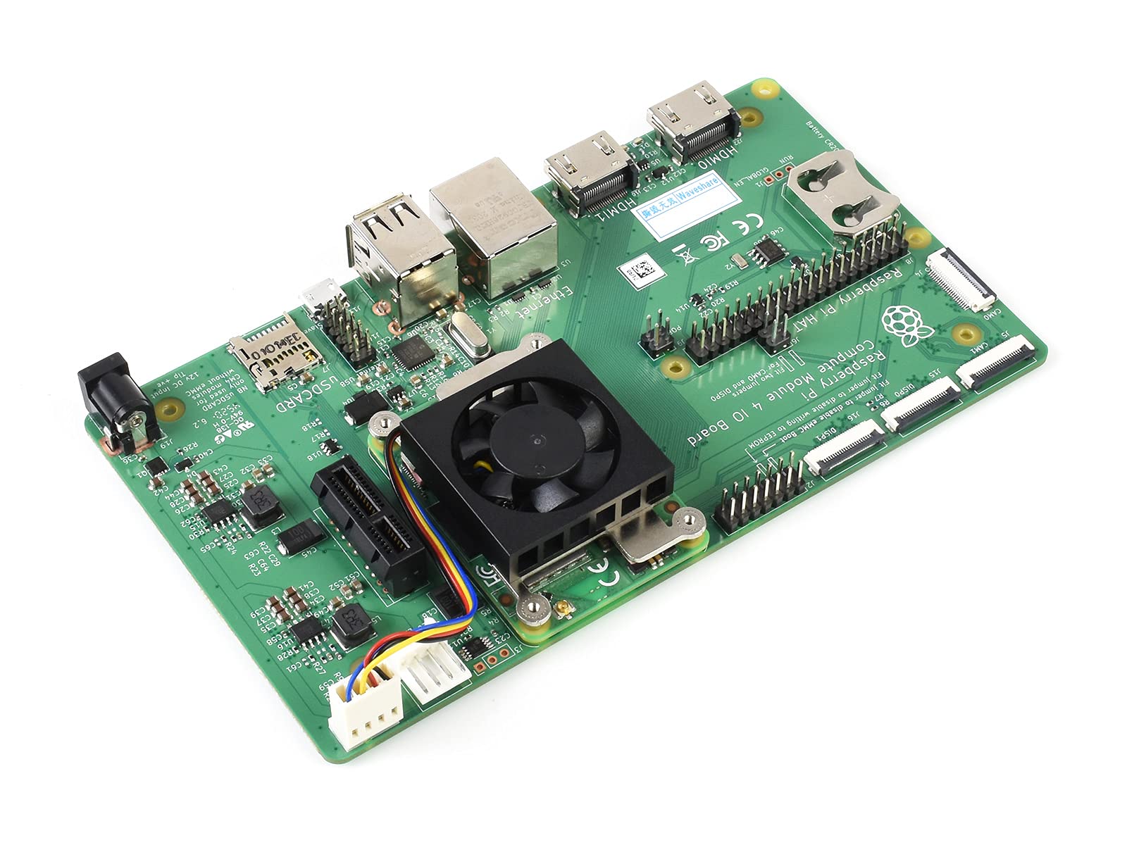 for Compute Module 4 3007 Cooling Fan 5V CPU Cooling Fan Cooler Radiator with Thermal Tapes, Low Noise, PWM Speed Adjustment