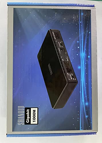 Mini UPS Battery Backup with Gigabit POE for Router, Modem, Security Camera, Input AC Output USB 5V DC 9V/12V DC 24V/48V POE (1000Mbps)