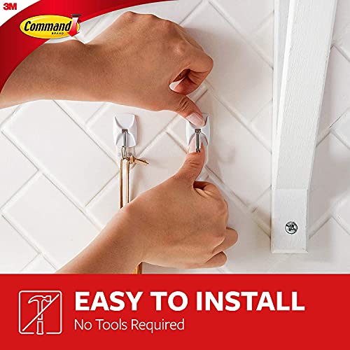 Command Wall Hooks Bundle - Command Small Wire Toggle Hooks 16 Hooks with Medium Utility Hooks 9 Wall Hooks, Command Strips Included