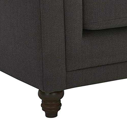 Amazon Brand β Stone & Beam Bradbury Chesterfield Classic Chair, 50"W, Pepper