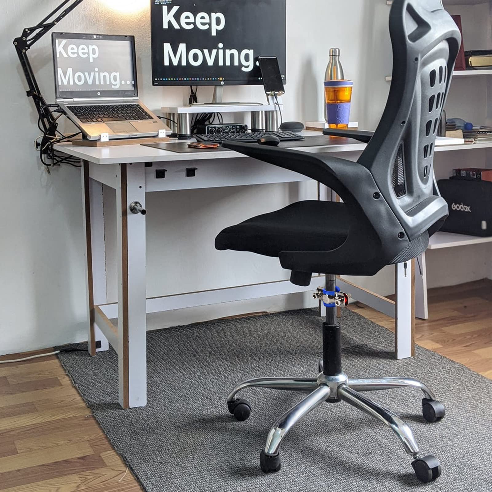 2 Pieces Fix Sinking Office Chair, 304 Stainless Steel Office Chair Saver for Stop Sinking, Sinking Office Chair Repair Kit with Allen Wrench, Adjustable Chair Height Without Cylinder Replacement