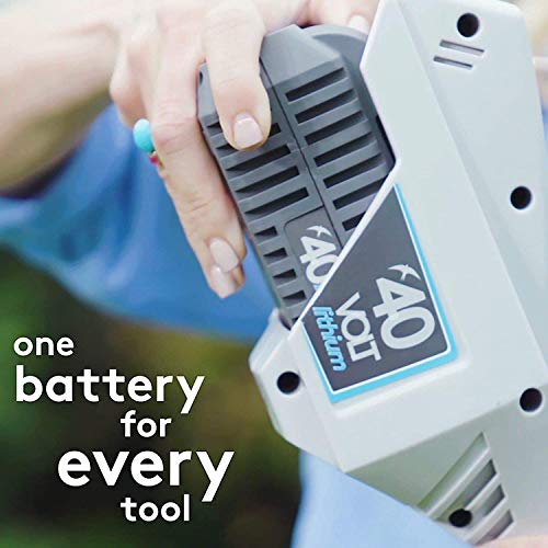 2x40V Cordless String Trimmers Kit Lightweight Grass Trimmer & Edger Weed Trimmer Alu Foldable Shaft for Garden, Including 6 Spare Blades, 2pc Battery & 1pc Charger