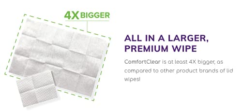 ComfortClear Eyelid Wipes for Daily Lid Hygiene and Eye Makeup Removal (Includes 30 Disposable Gentle Cleansing Wipes)
