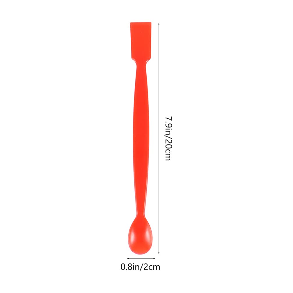 Scicalife 15pcs Plastic Lab Spoon Spatula Micro Double Ended Long Laboratory Sampling Spoon Mixing Spatula for Medicine Powders Gel Cap Filler Capsule Filler 210mm