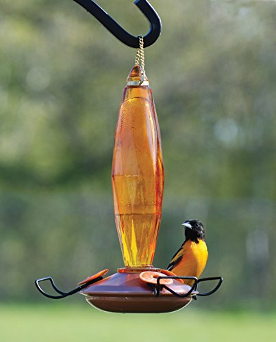 Audubon Amber Cut Glass Oriole Feeder Model NA08