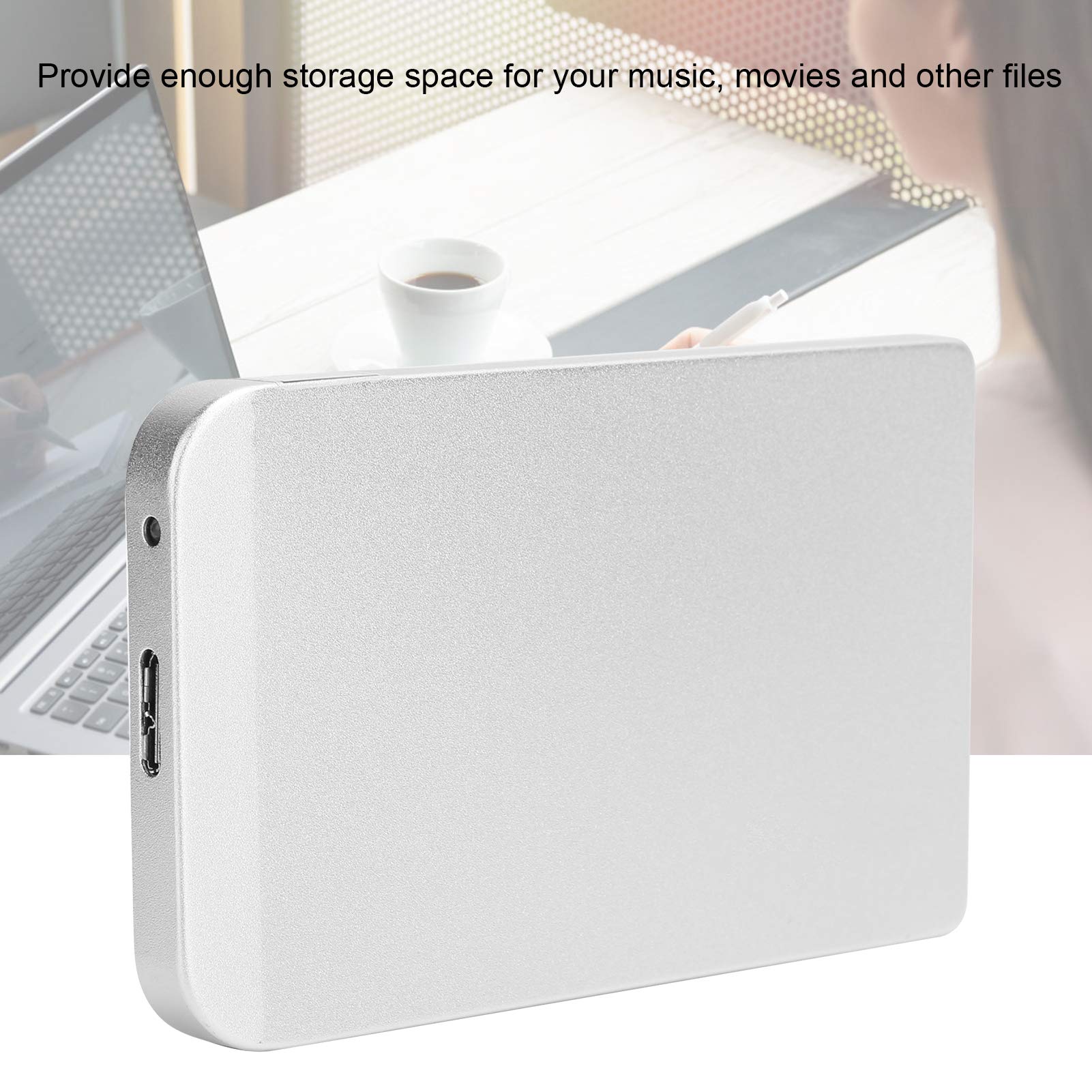 USB to 3.0 2.5 Inch Portable Mobile Hard Drive, 80G 120G 250G 320G 500G 1TB 2TB Universal External Hard Drive for Computer Monitors and Laptop, Silver(320G)