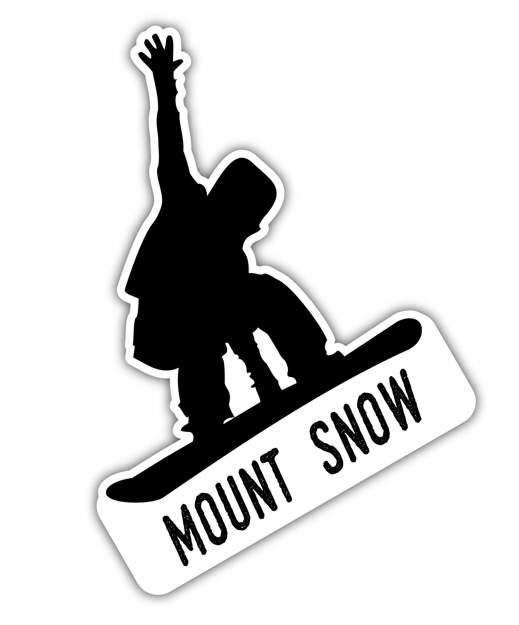 Mount Snow Vermont Ski Adventures Souvenir 2 Inch Vinyl Decal Sticker Board Design