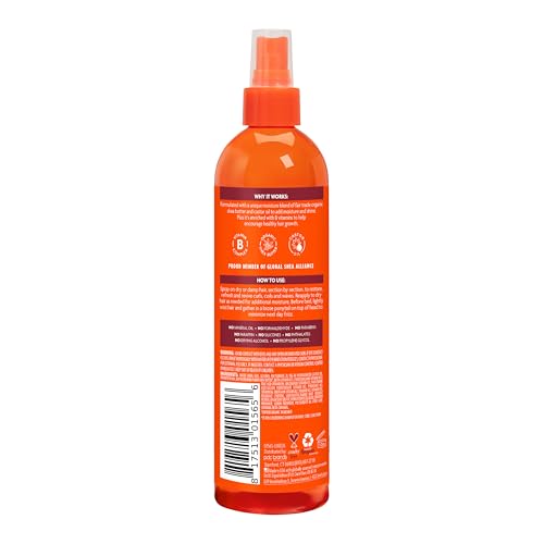 Cantu Comeback Curl Next Day Curl Revitalizer Mist with Shea Butter for Natural Hair, 12 fl oz (Packaging May Vary)