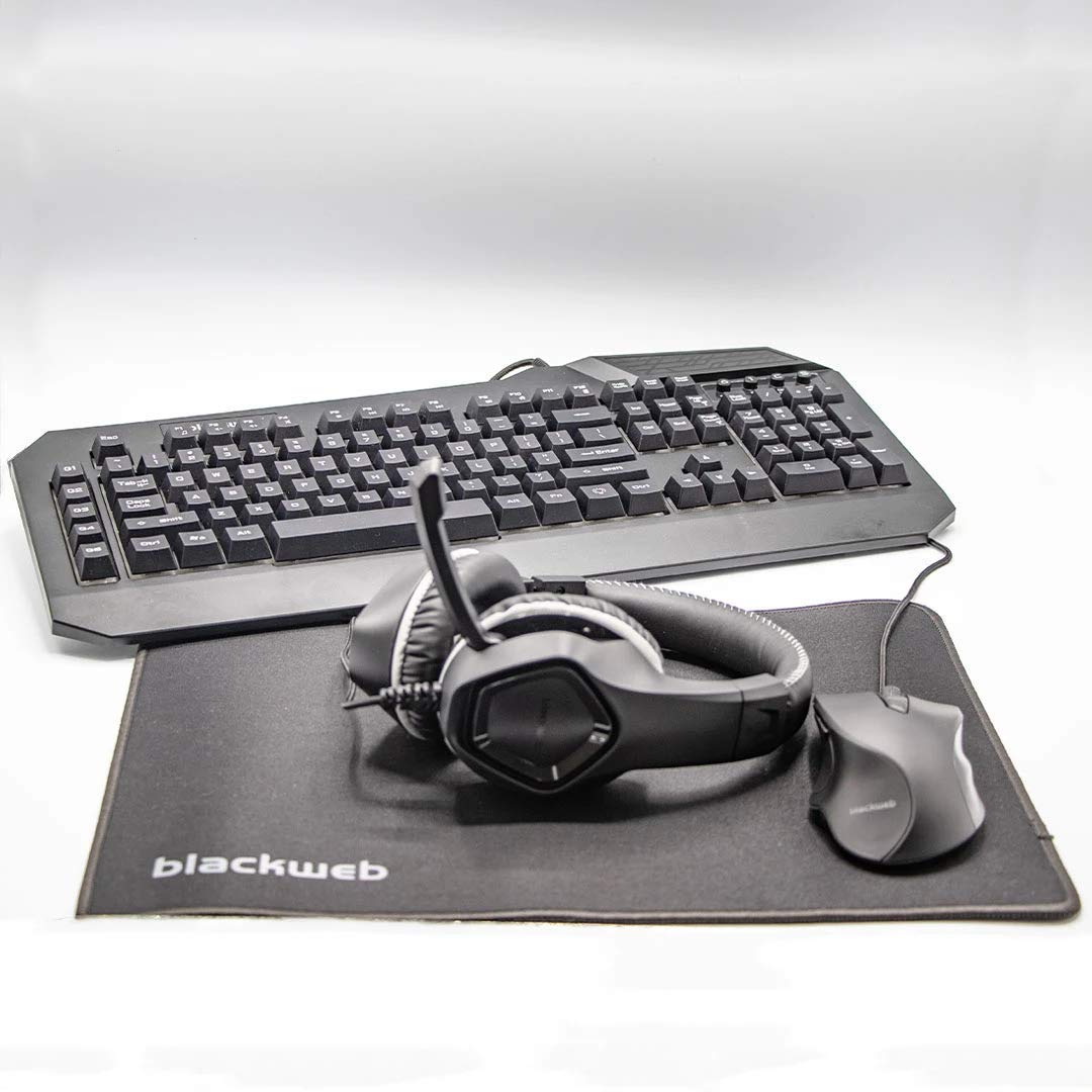 Blackweb Gaming Starter Kit with Keyboard, Mouse, Mousepad and Headset