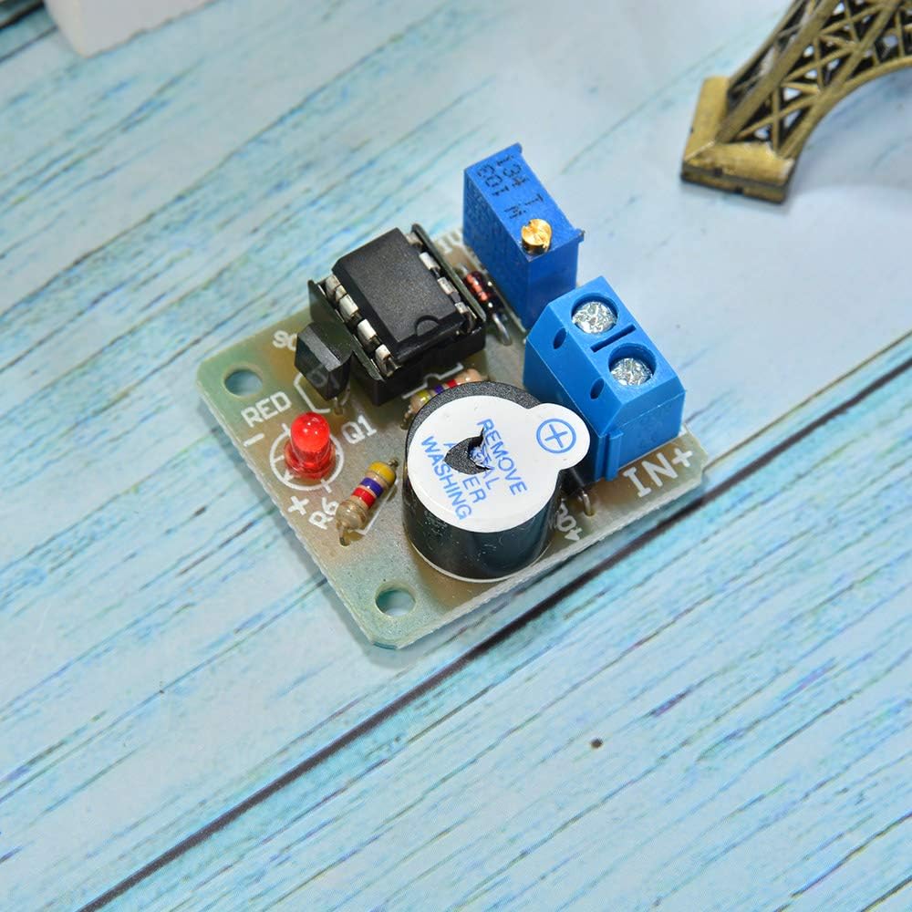 Comimark 2Pcs 12V On-Board Battery Low Voltage Alarm Buzzer Under Voltage Protection Module