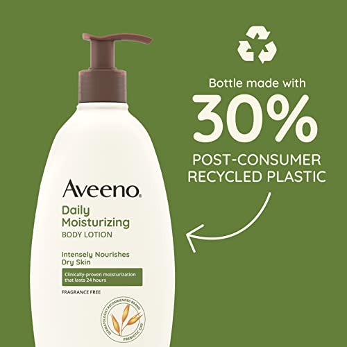 Aveeno Sheer Hydration Daily Moisturizing Fragrance-Free Lotion with Nourishing Prebiotic Oat, Fast-Absorbing Body Moisturizer for Dry Skin with Lightweight, Breathable Feel, 12 fl. oz