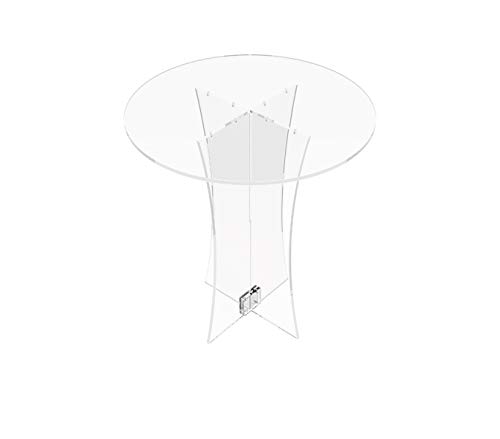 FixtureDisplays® Clear Plexiglass Lucite Acrylic Round Dining/Tradeshow Table, 28" Diameter x 31" Height 10033-1