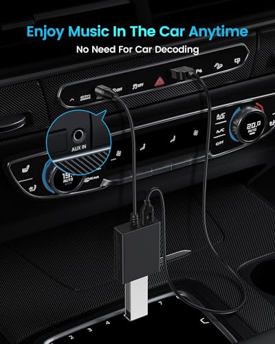 ANDTOBO USB to Aux Audio Adapter, 3.5mm Male to USB Female for Playing Music with USB Drive in Your Car