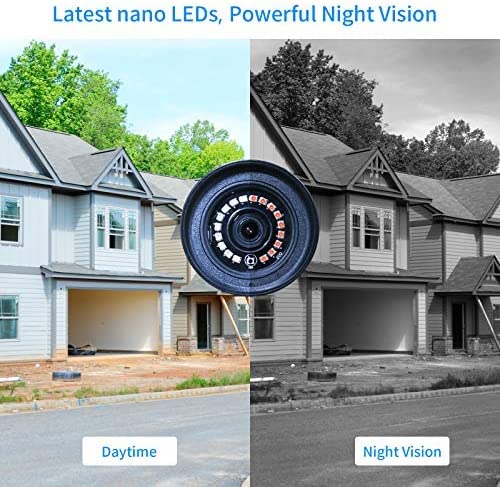 8CH Hiseeu Security Camera System, 1TB HDD Home CCTV Camera Security System w/4pcs 1080P Indoor&Outdoor Security Cameras, Face Detection, Instant APP Alert, Playback, Night Vision for 7/24 Record