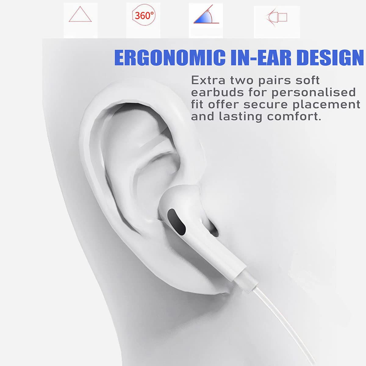 2 Pack-Apple Earbuds Wired with Lightning Connector[Apple MFi Certified](Built-in Microphone & Volume Control) in-Ear Stereo Headset Headphone for iPhone 13/12/SE/11/XR/XS/X/8/7 Support All iOS System