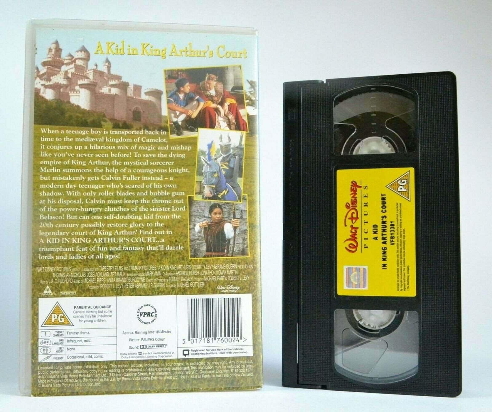 A Kid In King Arthur's Court - Disney Family Film - Large Box - Kids - Pal VHS