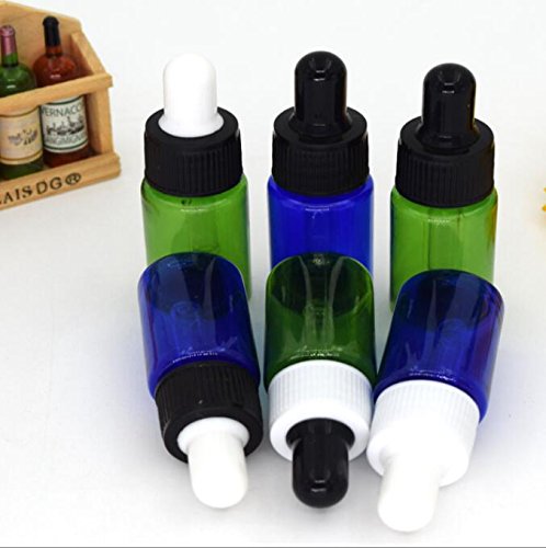 24PCS 10ML 0.34oz Empty Plastic Eye Dropper Bottles With Glass Pipettes Dropping Container For Essential Oil Aromatherapy Medicine Cabinet Dispenser Vials (Clear)