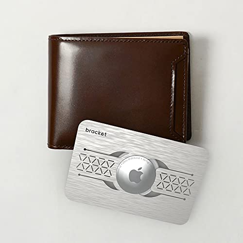 2 Pack Ultra Thin Airtag Card case, Air tag Card Holder for Wallet, Premium Stainless Steel Card Holder of AirTag