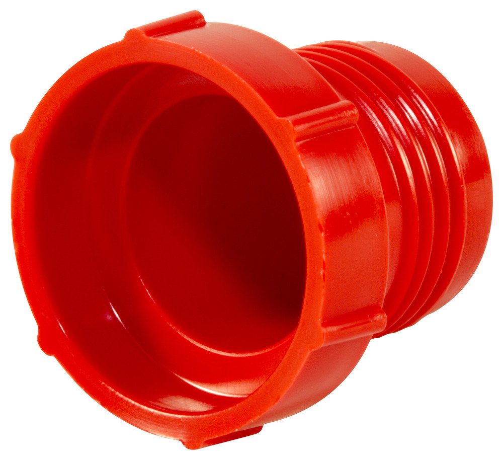 Caplugs 99394700 Plastic Threaded Plug for Flared JIC Fittings. PD-80, PE-LD, to Plug Thread Size 3/4-16", Red (Pack of 100)