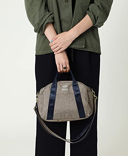 anello(アネロ) Mini Boston Shoulder Bag, Biege
