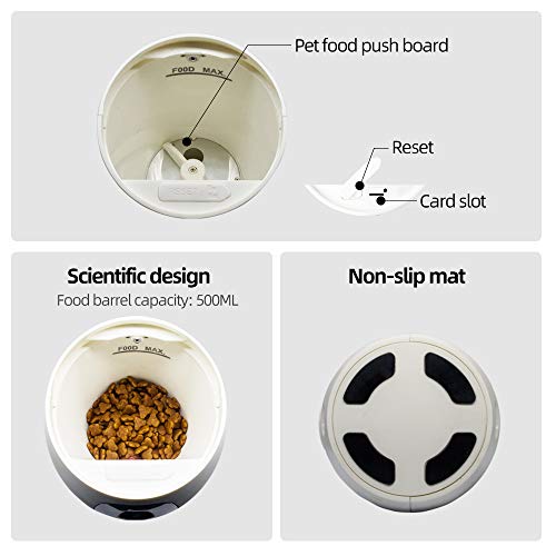 ZZK Automatic pet Feeder Food APP Remote Control pet Dog fed Regular Meals Snack Dispenser Camera Surveillance Camera 720P