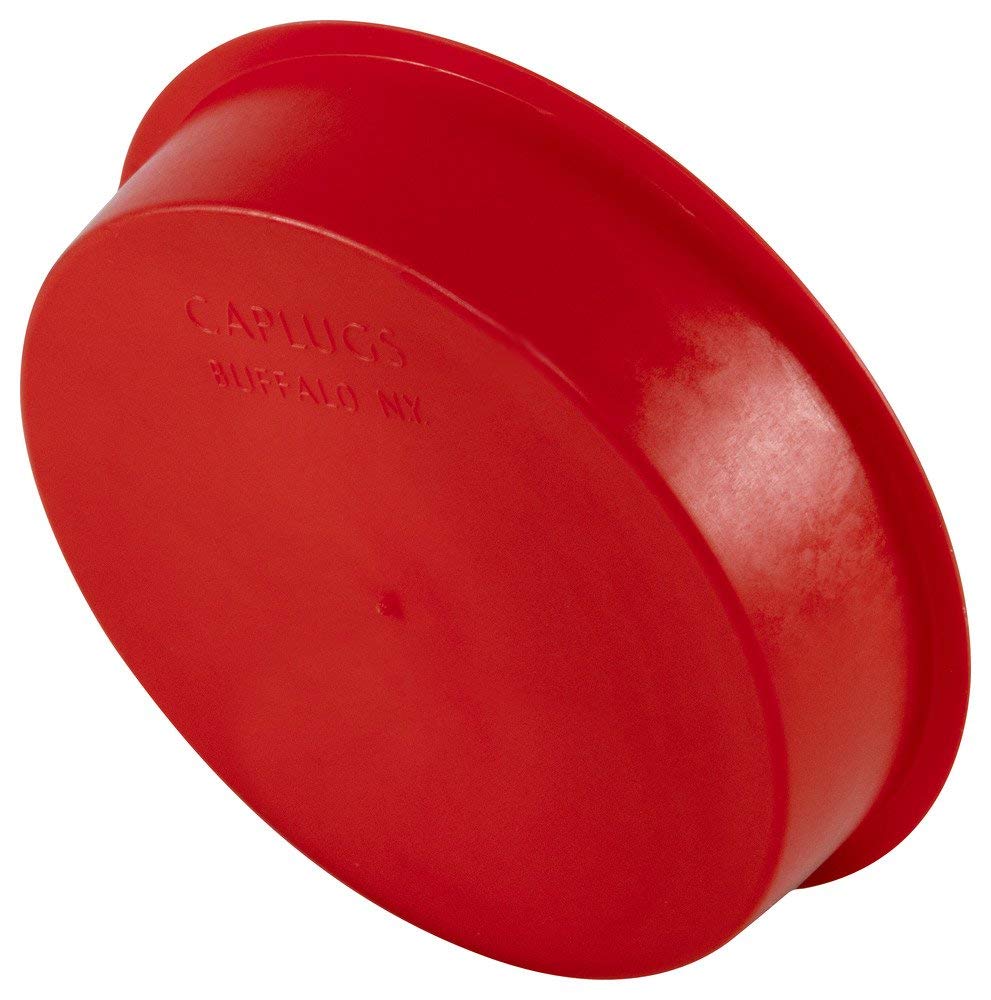 Caplugs T-53 T Series – Plastic Tapered Cap and Plug, 100 Pack, Red LD-PE, Cap OD 2.915" x Plug ID 3.103" Protective Closures, Dust and Moisture Seals, MIL Spec, SAE Fittings, Hydraulic, EZ Remove