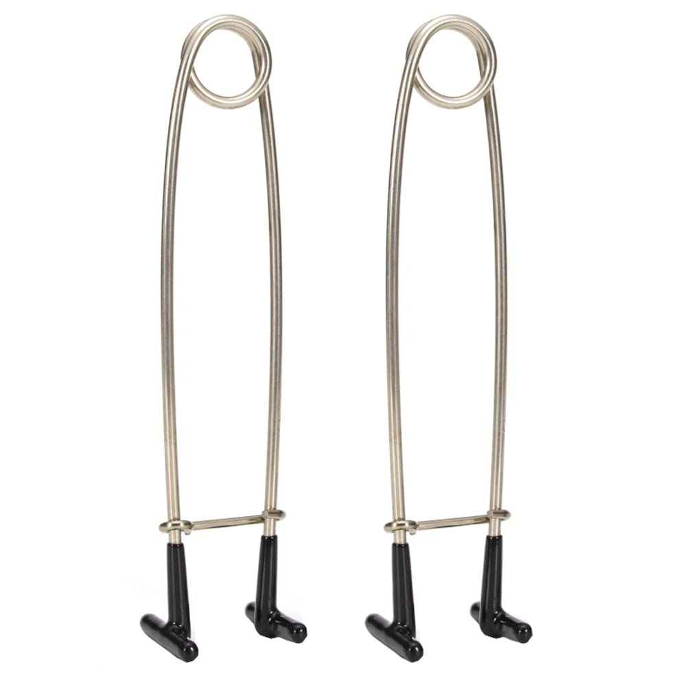 2 Pieces Fish Mouth Opener Stainless Steel Fish Mouth Spreader Fish Mouth Hook Remover T-Shaped Spring Fish Mouth Opener Fish Mouth Spreader Opener Fishing Accessories, Silver