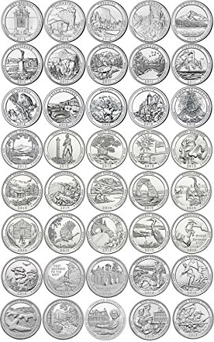 2010 P, D 2010-2021 P and D 112 Coin National Park Quarter Set In Full Color Harris Folder Quarter Seller Uncirculated