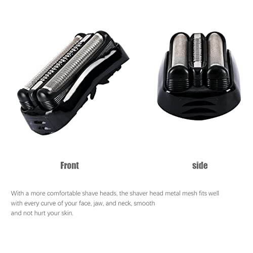 32B/21B Replacement Blade for Braun Series 3 Proskin Electric Shaver,Compatible with Braun S3 Wet and Dry Replacement Head,for Braun Foil Shaver Heads 3040s,3010s,340s-4,3000 Model Etc(2-Pcs)