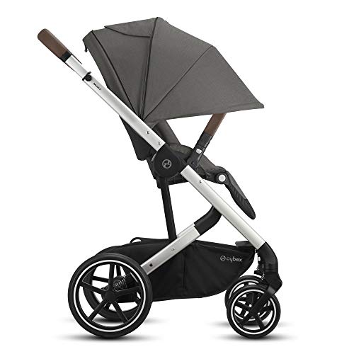 Cybex Balios S Lux Toddler and Baby Stroller with Reversible Seat, Unique One-Pull Harness, and Multiple Recline - Travel System Ready, with One Hand Fold, Soho Gray