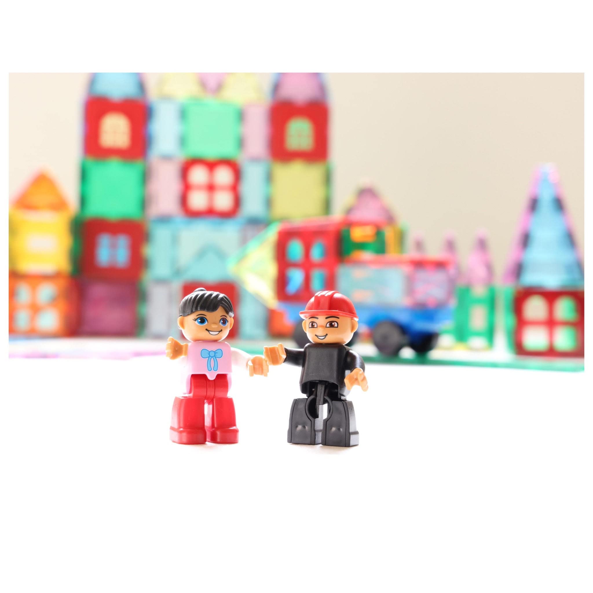 AAA777USA Magnetic 3D Building Block Tiles Learning and Educational Stem Toys for Kids, Toddlers Boys & Girls, Develops Creativity and Motor Skills β 102 Pcs Set