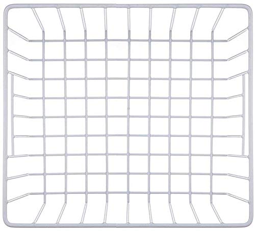 iPEGTOP Refrigerator Chest Freezer Baskets, Large Household Wire Storage Basket Bins Organizer with Handles for Kitchen, Pantry, Freezer, Cabinet, Closets, Pearl White, Set of 4