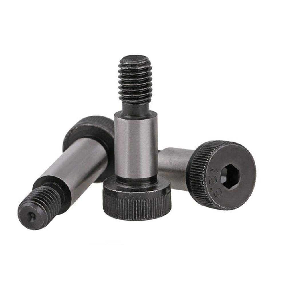 D6(M5) D8(M6) D10(M8) Stop Bolts Hex Head Shoulder Screws Class 12.9 Grade High Tensile Steel Stop Bolt Rod (1Pcs, D10x100mm)