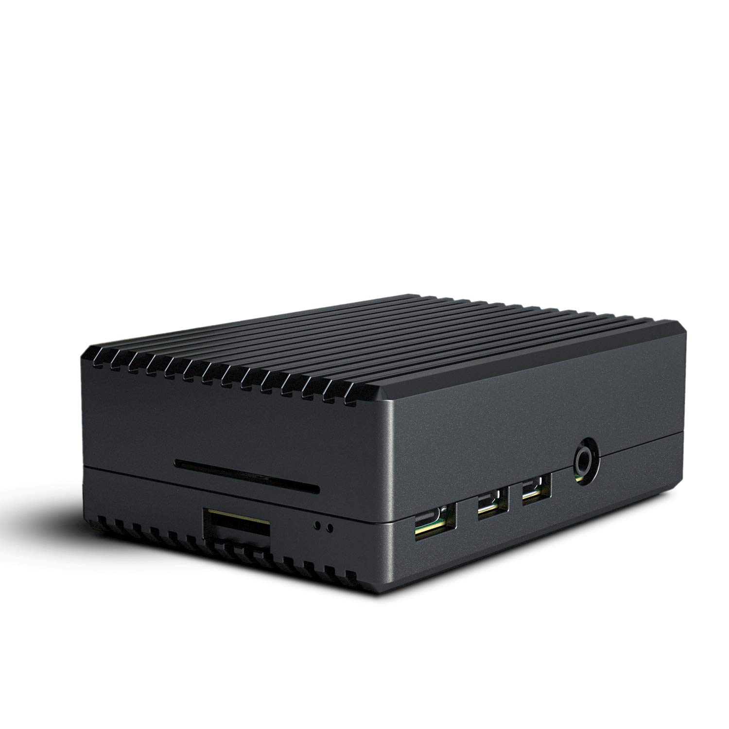 Carago Aluminum Metal Armor case for Raspberry Pi 4 Model B with Cooling Column Passive Cooling Case, Applies to Raspberry Pi 4B only (Black)